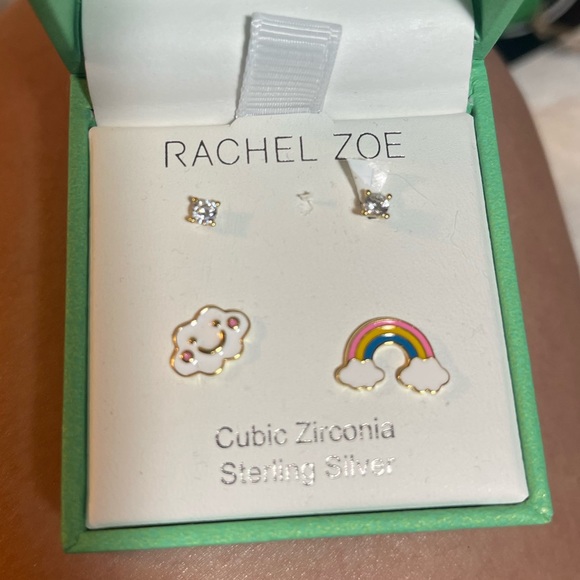Rachel Zoe | Jewelry | Rachel Zoe Rainbow And Cloud Stud Earrings Super ...